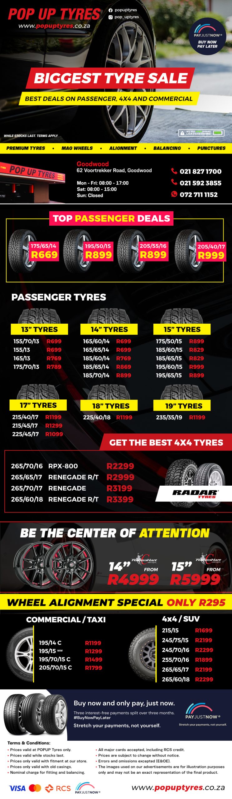 Latest Promotions | Pop Up Tyres | Goodwood